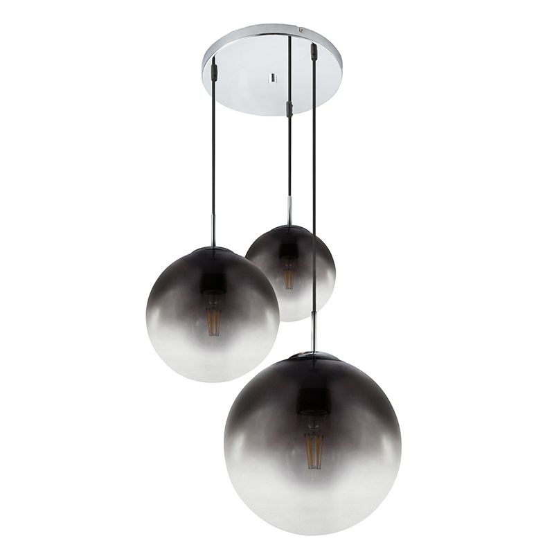 Chrom design Pendelleuchte Glas, Novia | Lampengigant.de